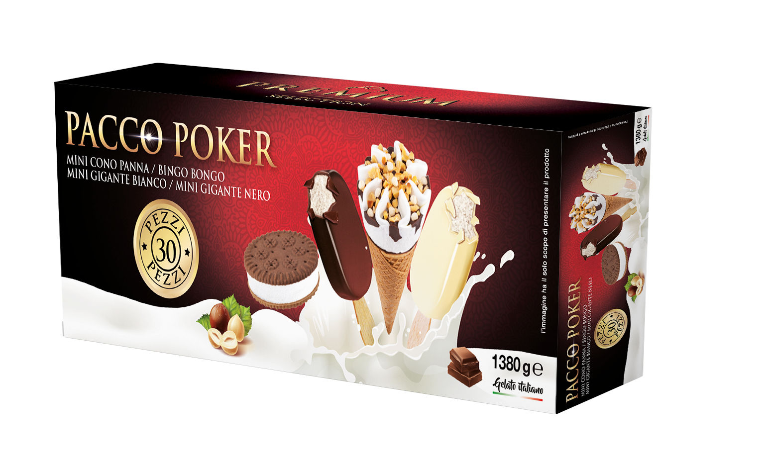 Gelati Premium MPK PACCO POKER 30PZ (mini cono/mini stecco/mini biscotto)