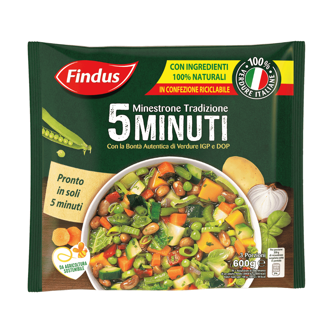 FINDUS MINESTRONE TRADIZIONE 5 MINUTI IGP-DOP 600gr