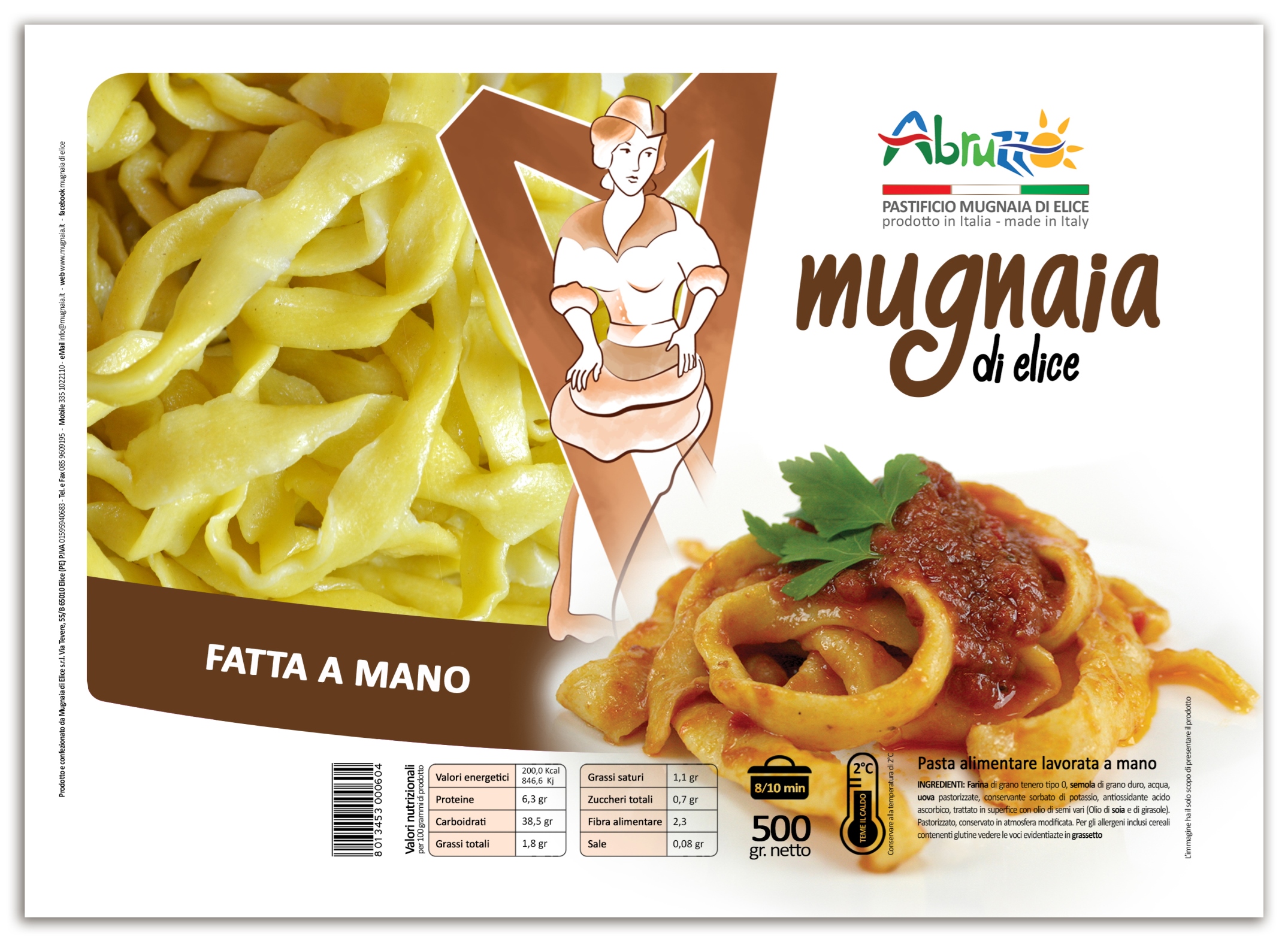 Mugnaia Di Elice PASTA FRESCA LUNGA 500 Gr