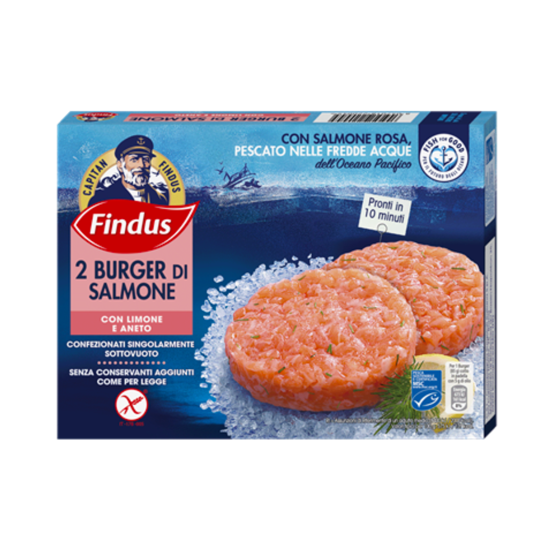 FINDUS 2 BURGER DI SALMONE CON LIMONE E ANETO 170g