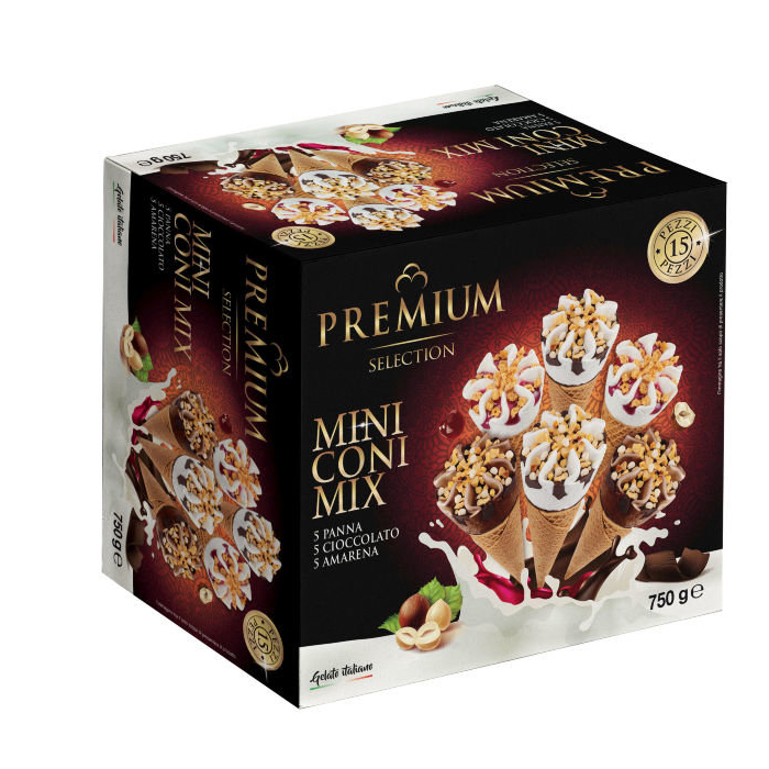 Gelati Premium MPK MINI CONO MIX 15PZ x 50GR