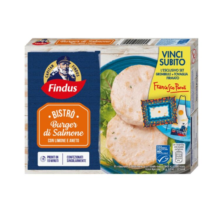 FINDUS 2 BURGER DI SALMONE CON LIMONE E ANETO 170g