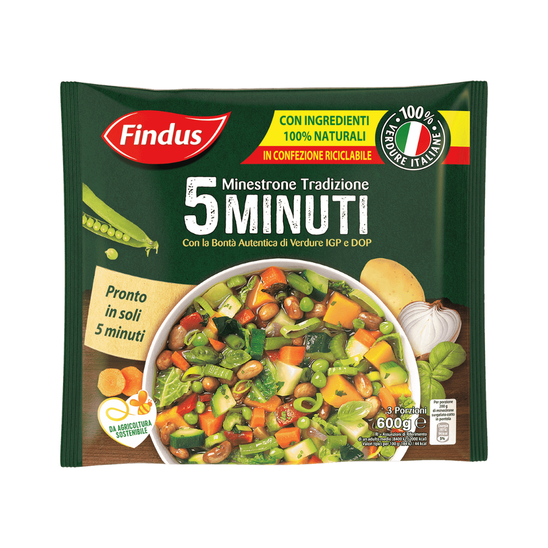 FINDUS MINESTRONE TRADIZIONE 5 MINUTI IGP-DOP 600gr