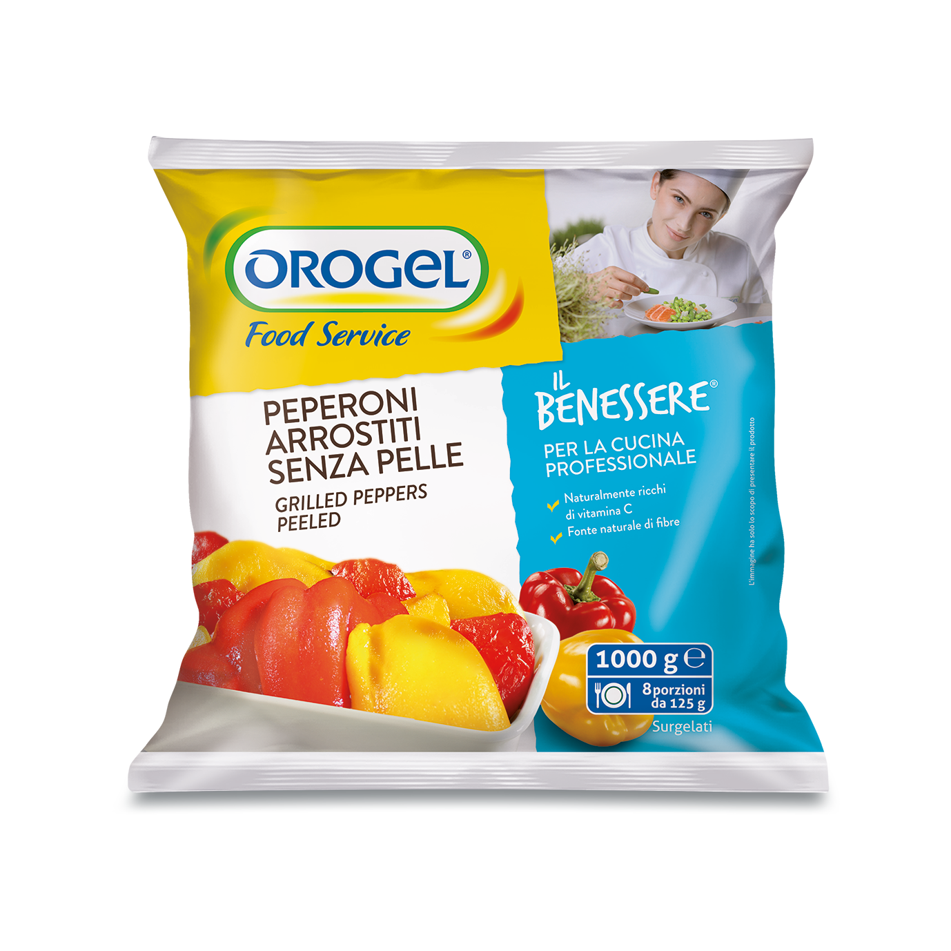 Orogel PEPERONI ARROSTO SENZA PELLE ROSSI E GIALLI 1KG