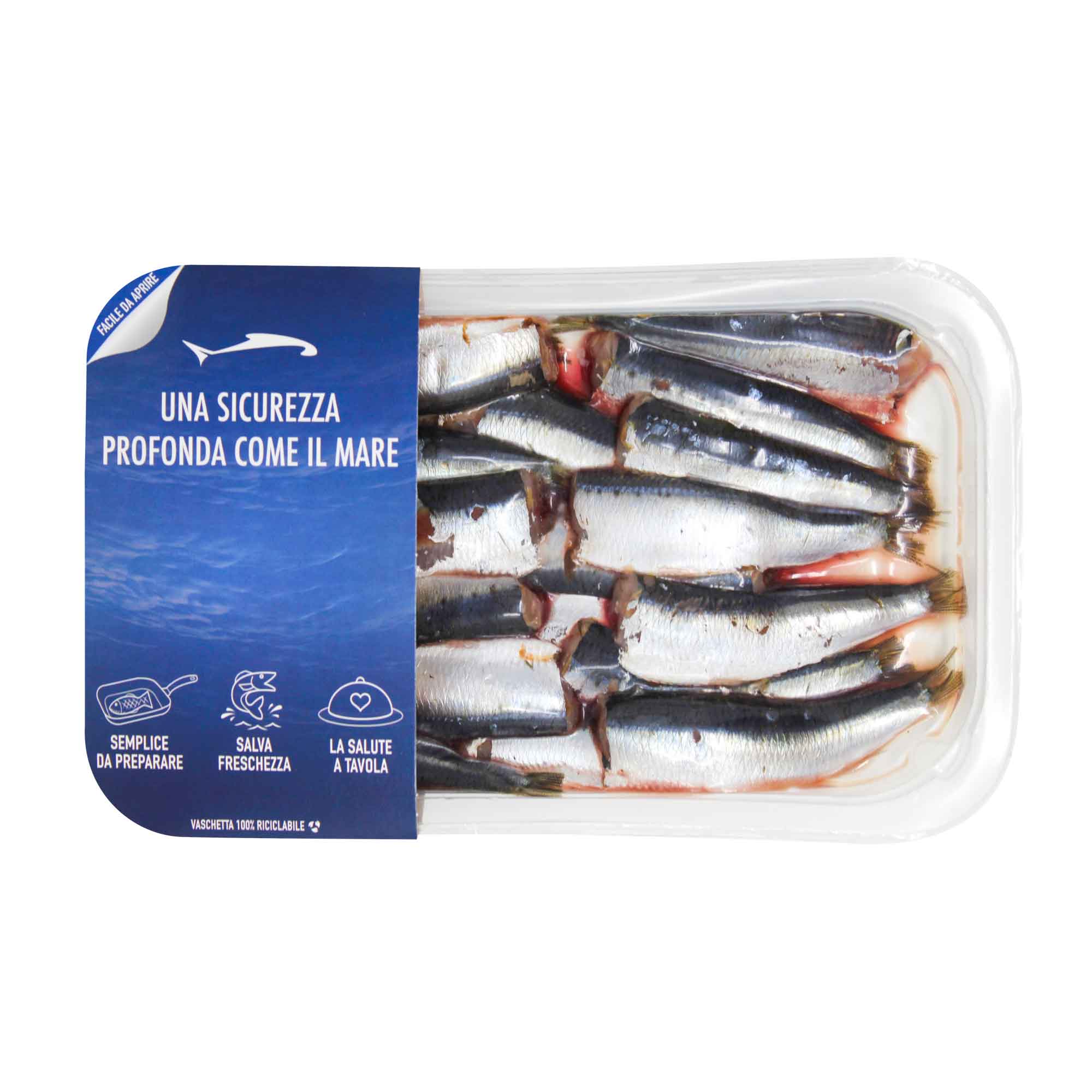 SKIN - SARDINE DECONGELATE EVISC. 250gr CAT.FRESCHI
